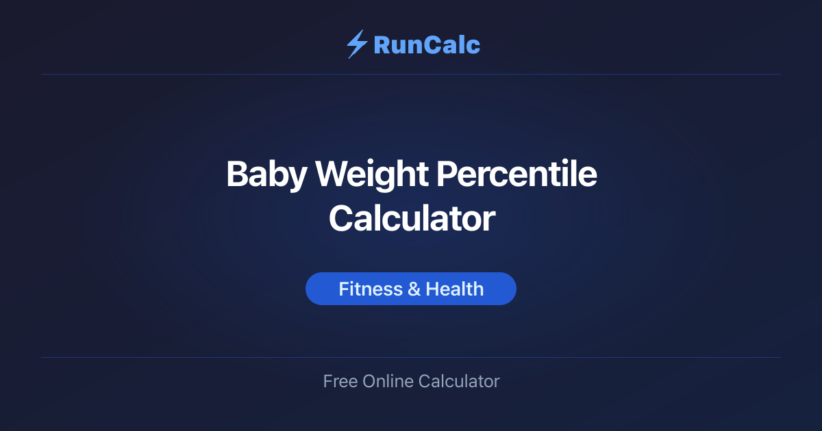 Baby Gewicht Percentiel Calculator – WHO Groeicurve | RunCalc